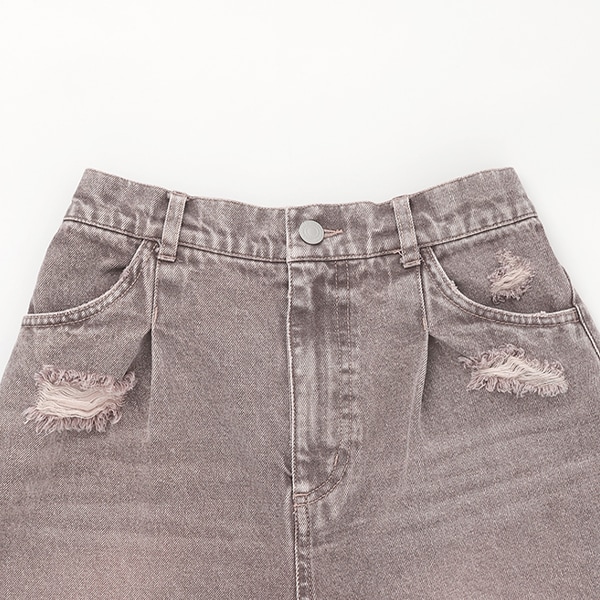 AMI】ダメージデニムショートパンツ(M(150cm) 黒): ジュニア AMI】ダメージデニムショートパンツ(M(150cm) 黒): ジュニア