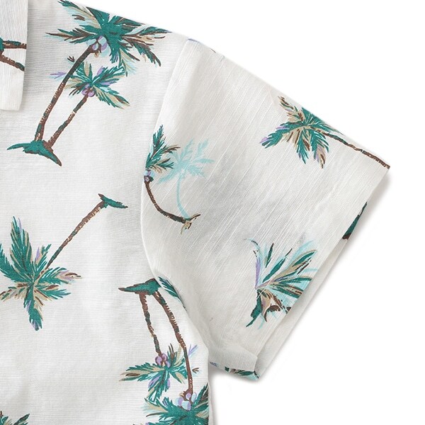 NARUMIYA ONLINE｜ナルミヤ オンラインの公式通販サイトヤシの木総柄アロハシャツ(80 オフ ホワイト): ジュニア