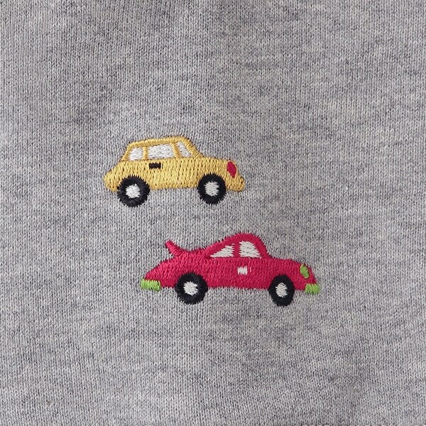 裏毛 車刺しゅう切り替えトレーナー(90 トップ グレー): キッズ - ナルミヤ オンライン公式サイト