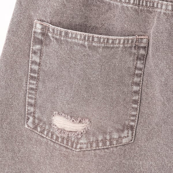 AMI】ダメージデニムショートパンツ(M(150cm) 黒): ジュニア AMI】ダメージデニムショートパンツ(M(150cm) 黒): ジュニア