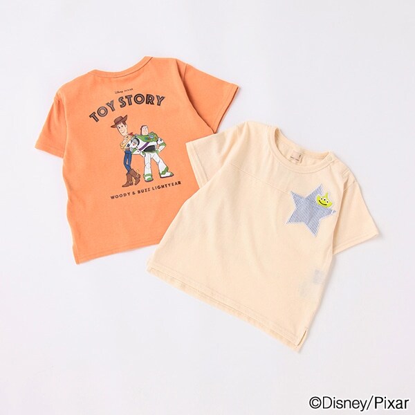 DISNEY/PIXAR】 TOY STORY/星ポケットTシャツ(80cm オレンジ DISNEY/PIXAR】 TOY STORY/星ポケットTシャツ(80cm オレンジ