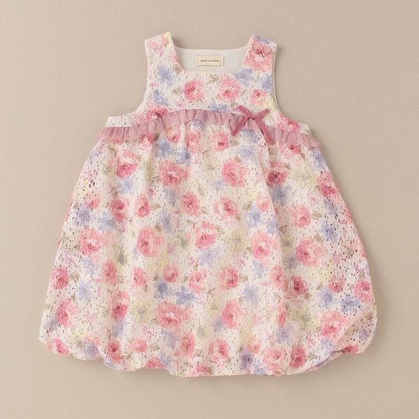 フラワーレースジャンパースカート 【日本製】(80cm ピンク): ベビー - ナルミヤ オンライン公式サイト