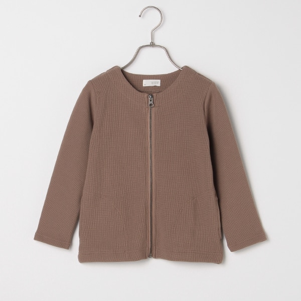 ワッフルZIPカーディガン(120 モカ茶): キッズ - ナルミヤ オンライン公式サイト